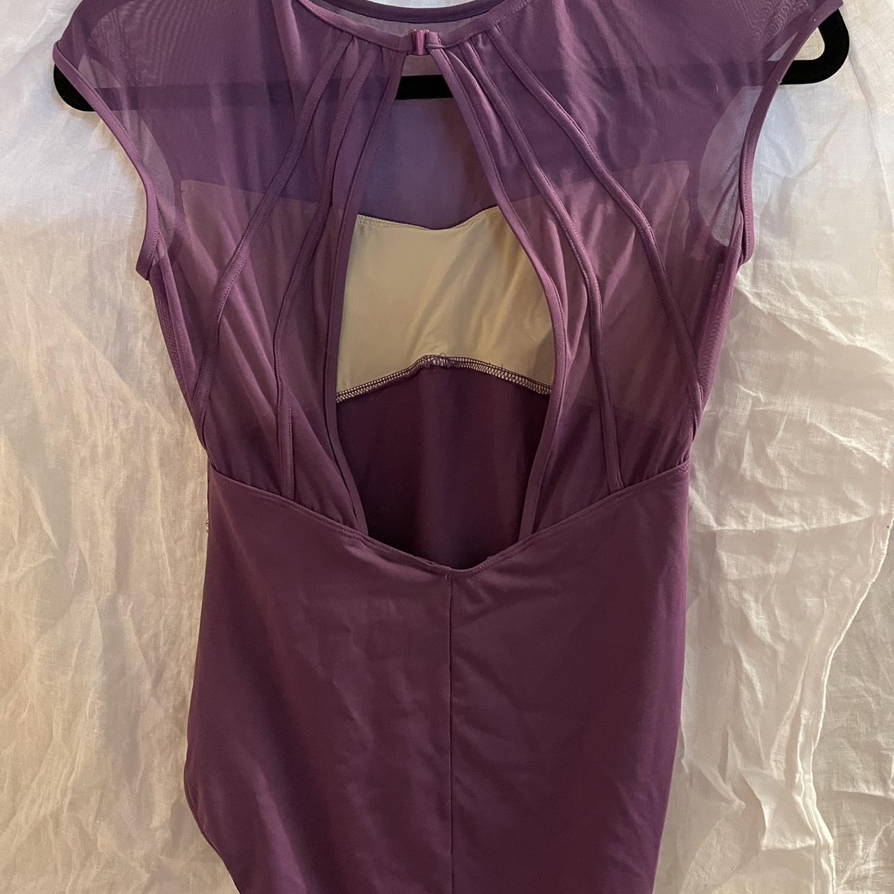 Ladies Mirella Splice Cap Sleeve Leotard - Depop