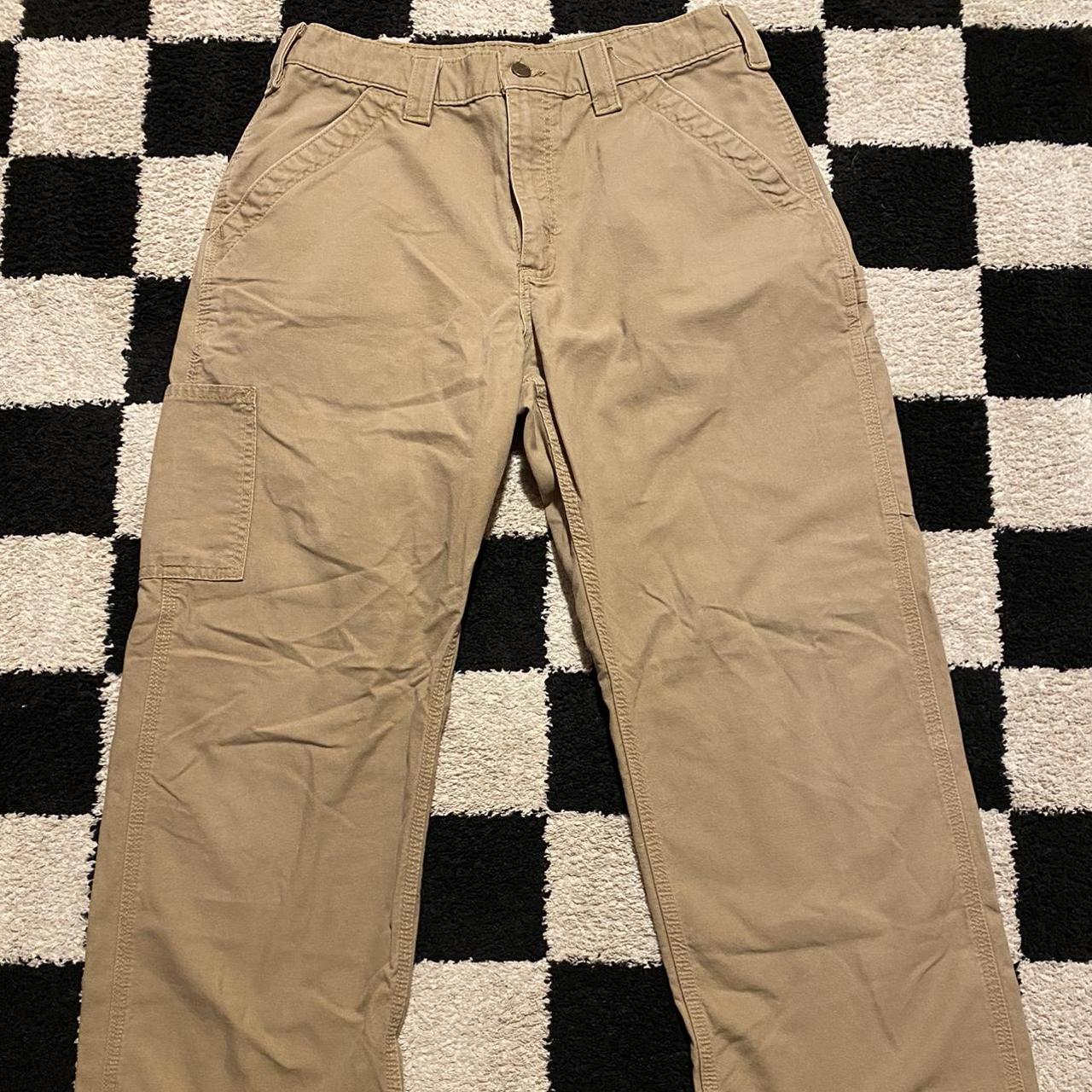 Carhartt pants size 33-30 sand colored. Good... - Depop
