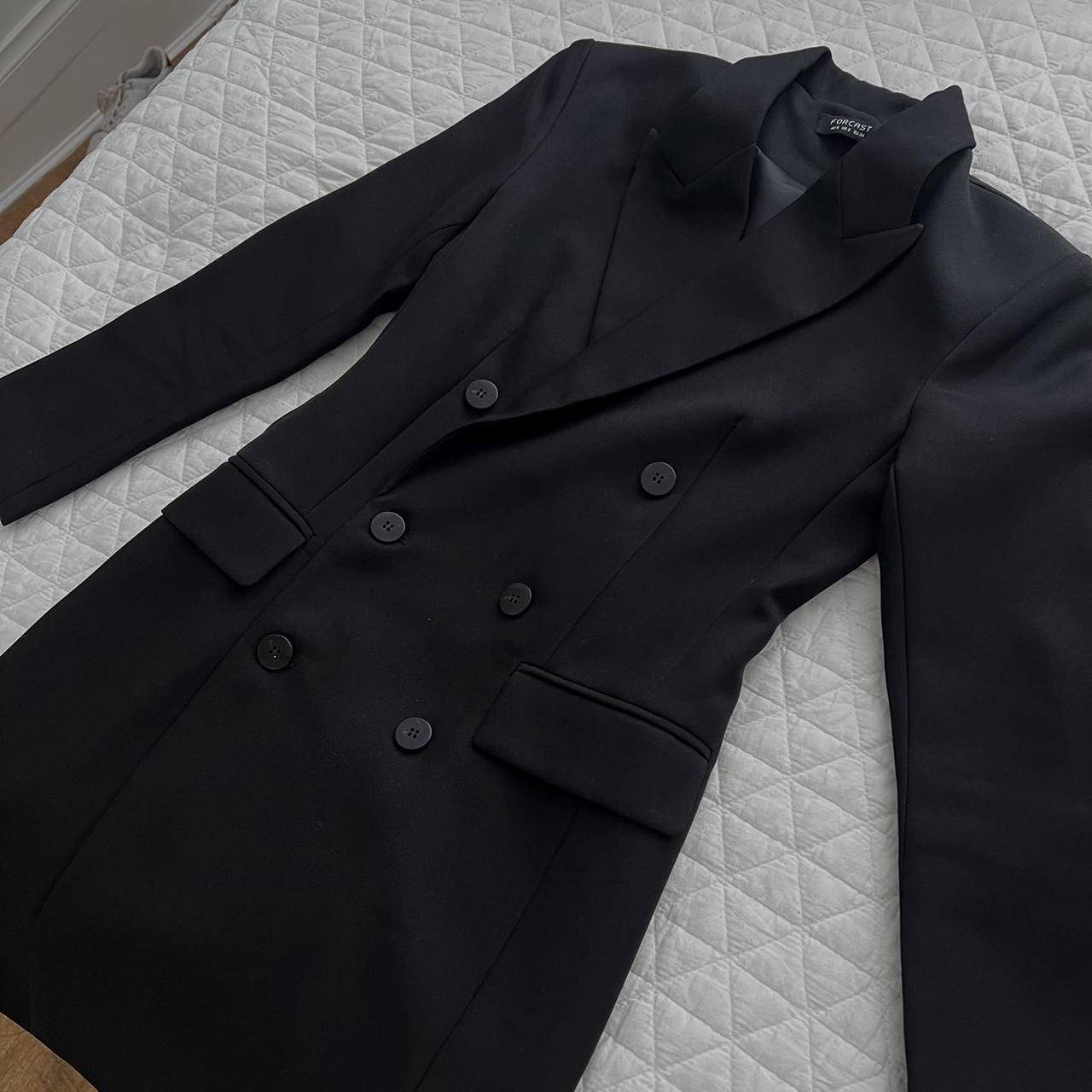 Forecast work black tailored blazer Large buttons... - Depop