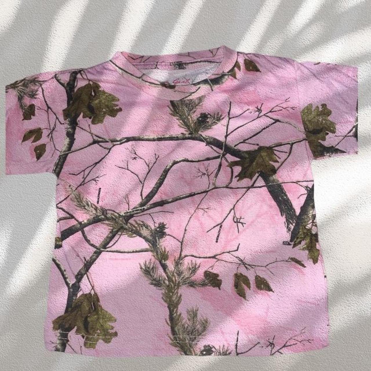 Vintage Pink Camo Real Tree Written Ranger Girl... - Depop