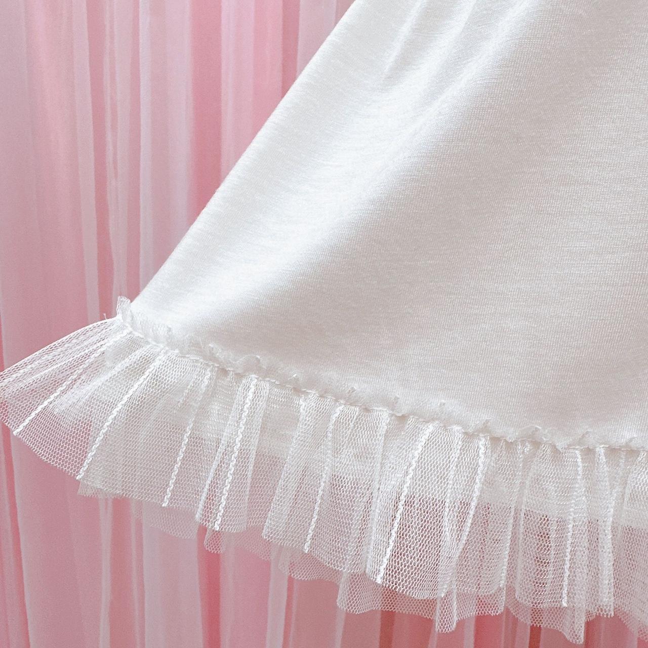 🍒Japanese brand White ruffle cami bloomers layer... - Depop