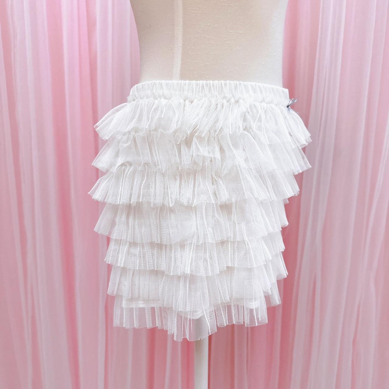 🍒Japanese brand White ruffle cami bloomers layer... - Depop