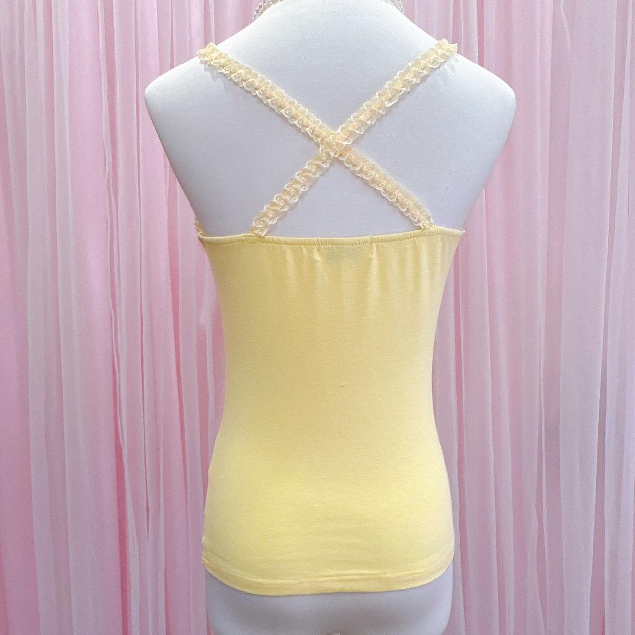🍒Japan brand Liz Lisa lace pale yellow cami🍒 ️All... - Depop
