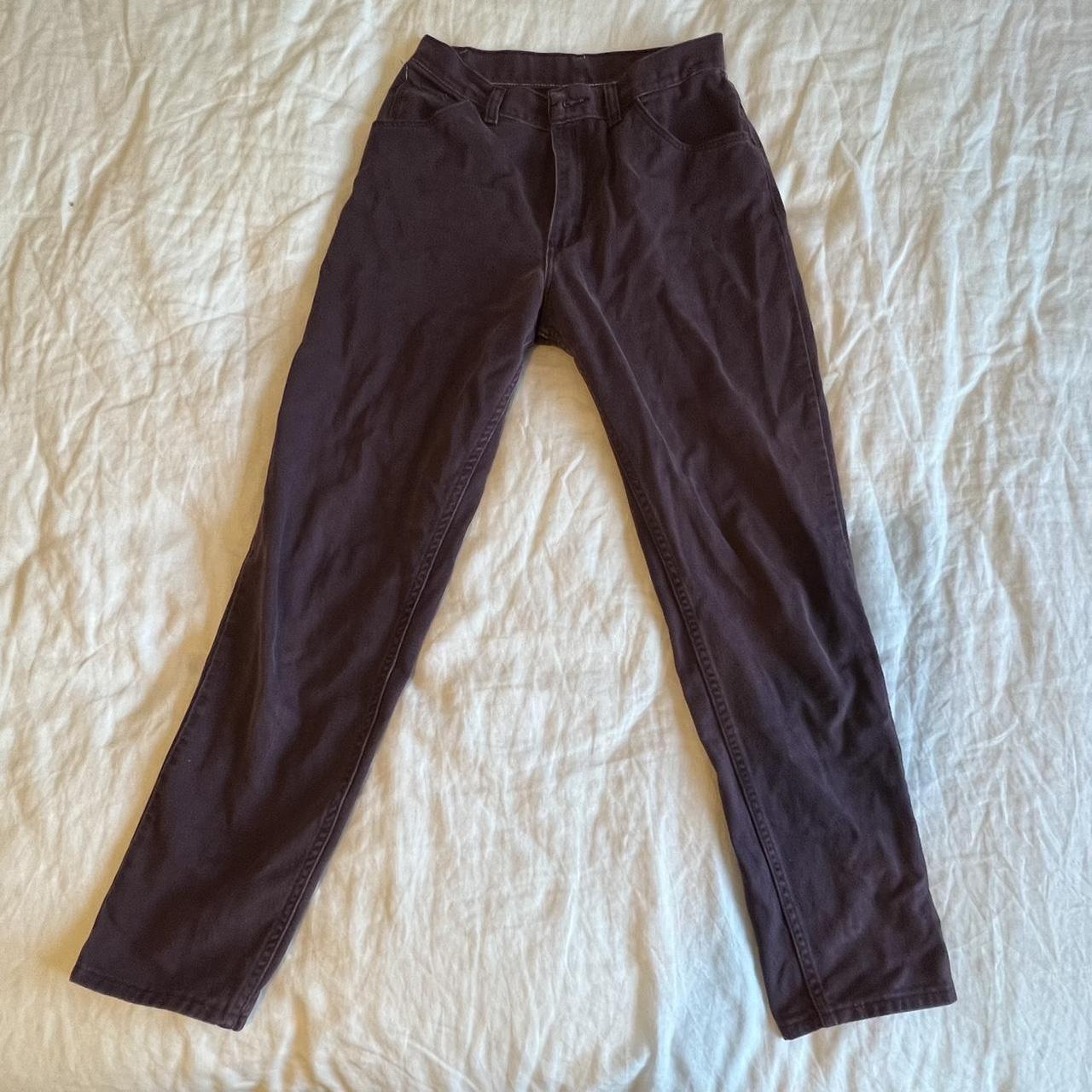 size 28/29 wrangler vintage plum/purple mom jeans!... - Depop