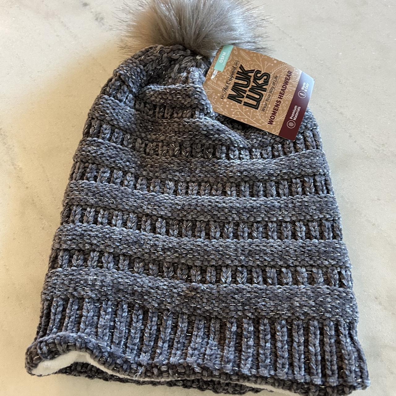 Muk Luks Beanie Winter Fleece Lined Stocking Hat Depop 