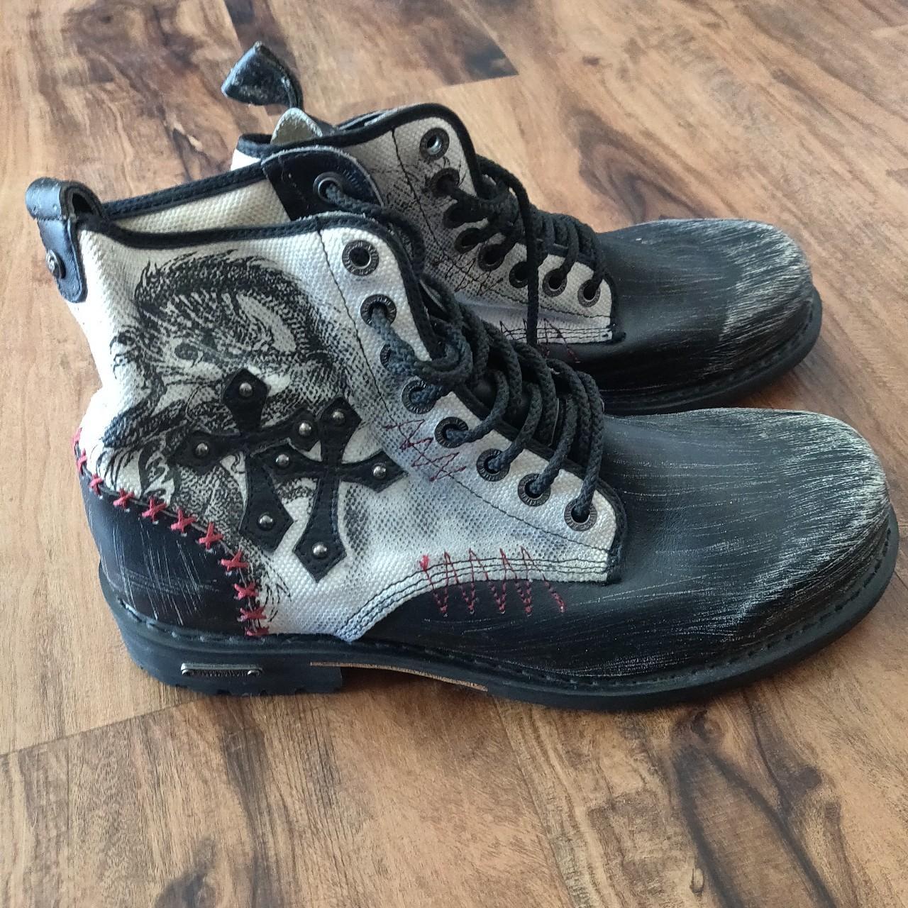Affliction Dragon Combat Boots - Depop