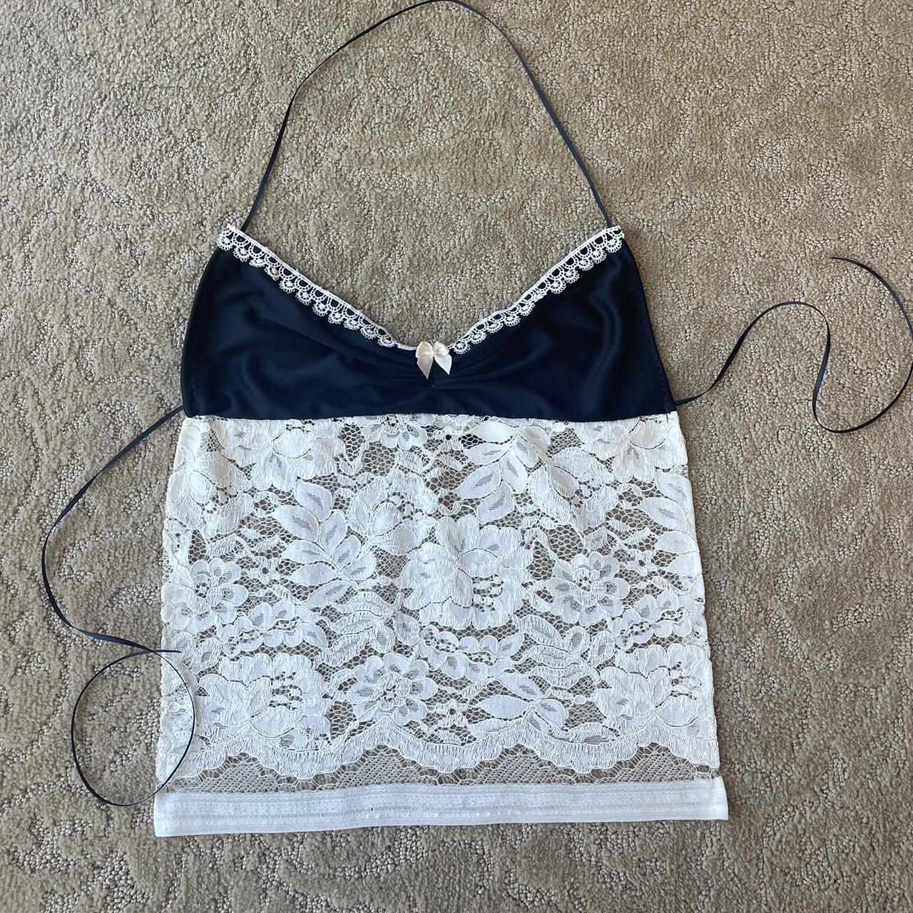 handmade lace top 🖤🕊️ this embroidery is the most... - Depop