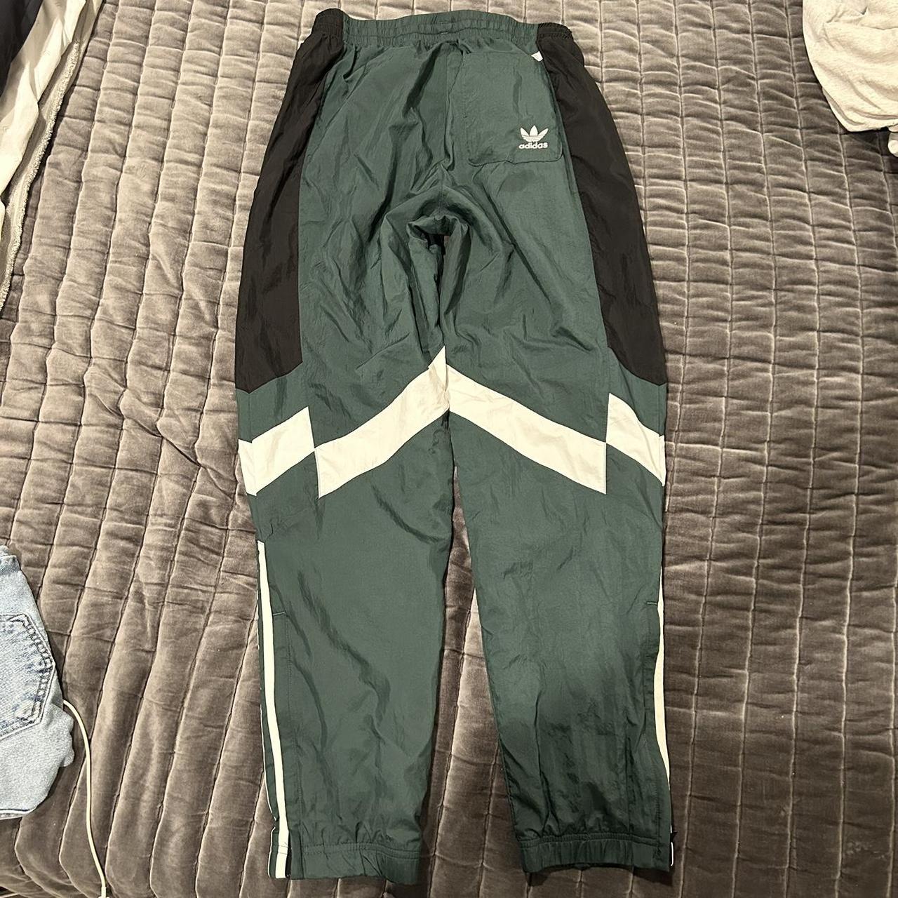 Adidas • Adidas Forest Green Retro Track Pants •... - Depop