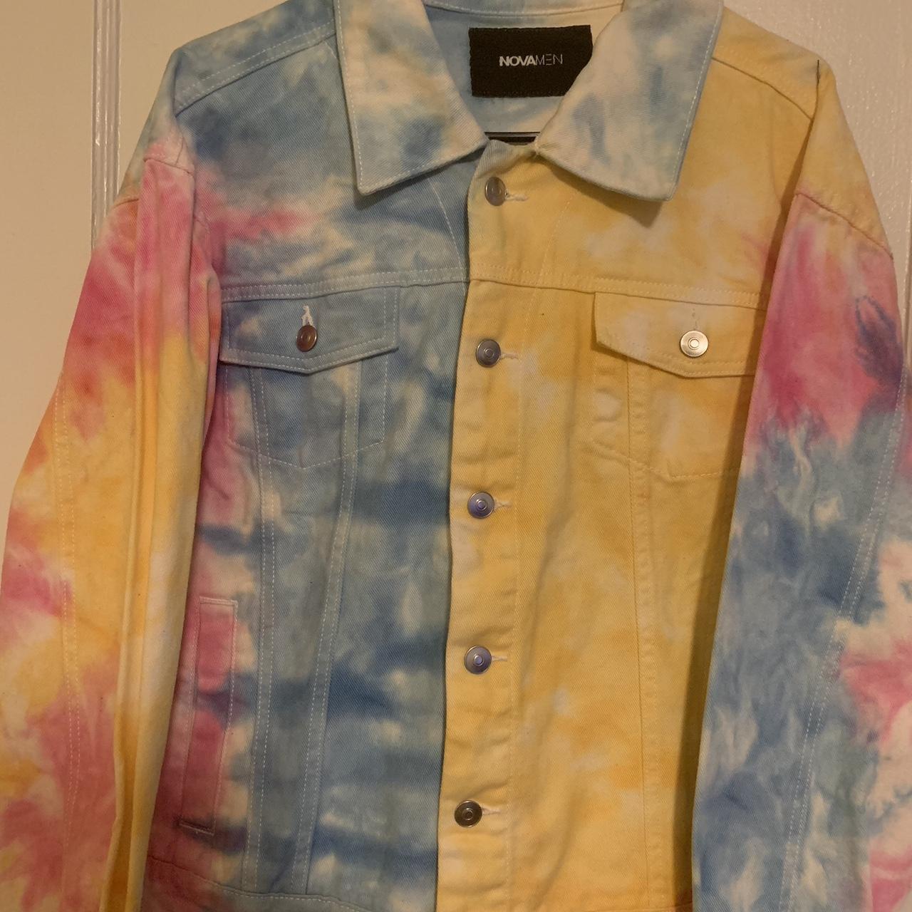 small tie dye denim jacket. #tiedye #denim... - Depop