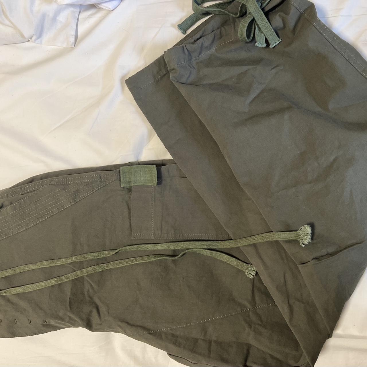 Mastermind Men's Green and Khaki Trousers | Depop