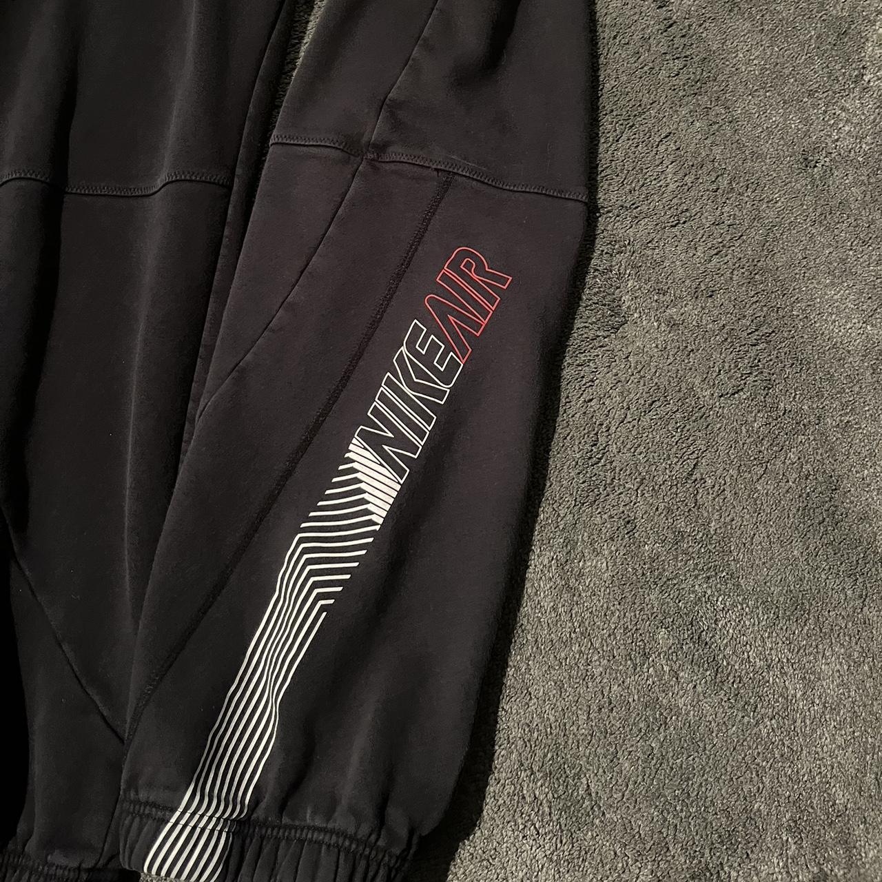 super cool vintage nike joggers red and white... - Depop