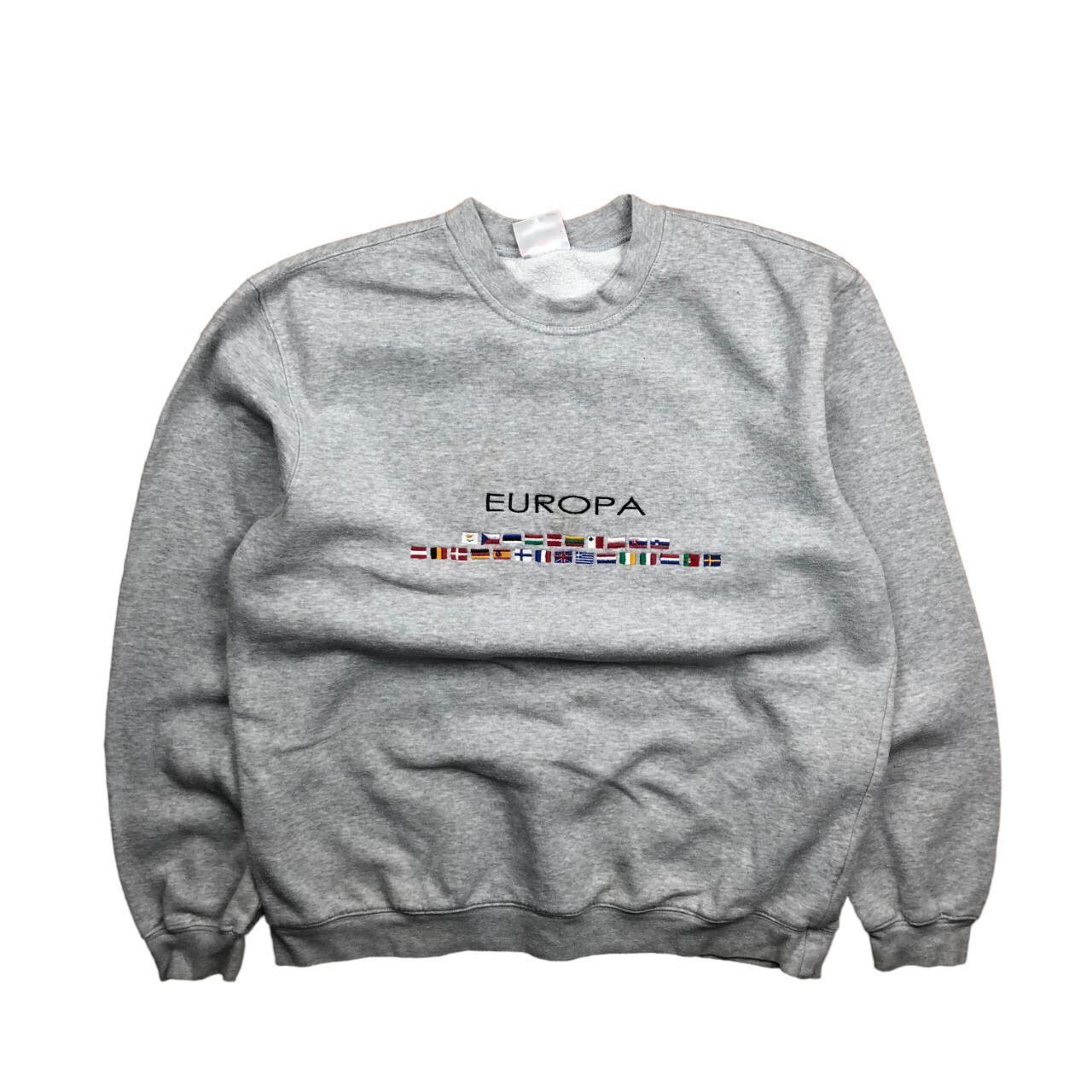 vintage europe sweatshirt 66. cm length x 57 cm p2p - Depop