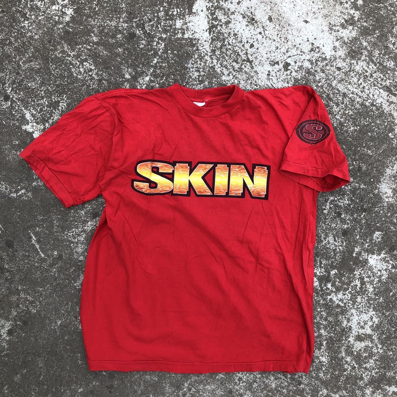 Vintage Skin band tees 72 cm length x 63 cm p2p... - Depop