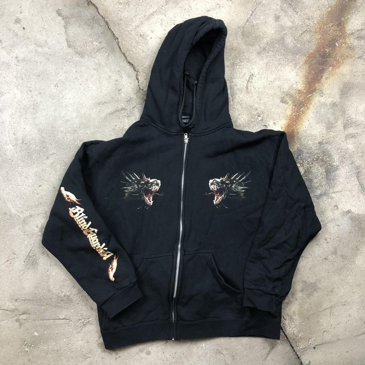 Vintage Blind Guardian zip Hoodie band Medium 63... - Depop