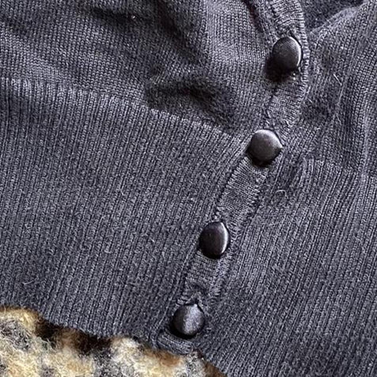 Vintage cropped Cropped black cardigan 🖤 French girl... - Depop