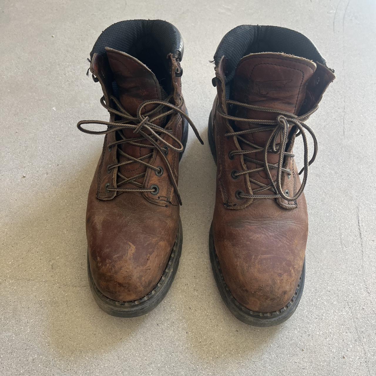 vintage red wing hiking boots. size 8 1/2 men’s. | Depop