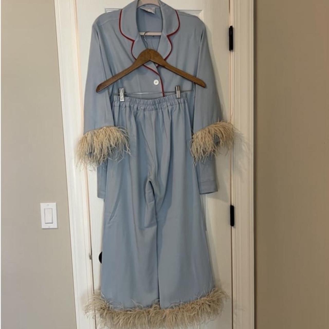 Daily Sleeper Feather PJS Top & pants bundle So... - Depop