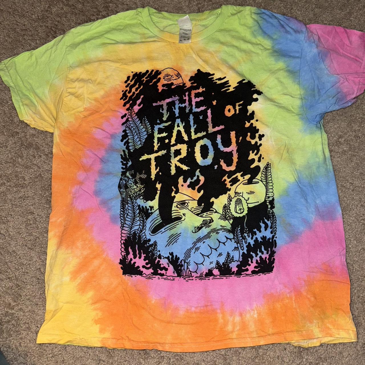 The Fall of Troy neon Tie dye tshirt size XL. Bright... | Depop
