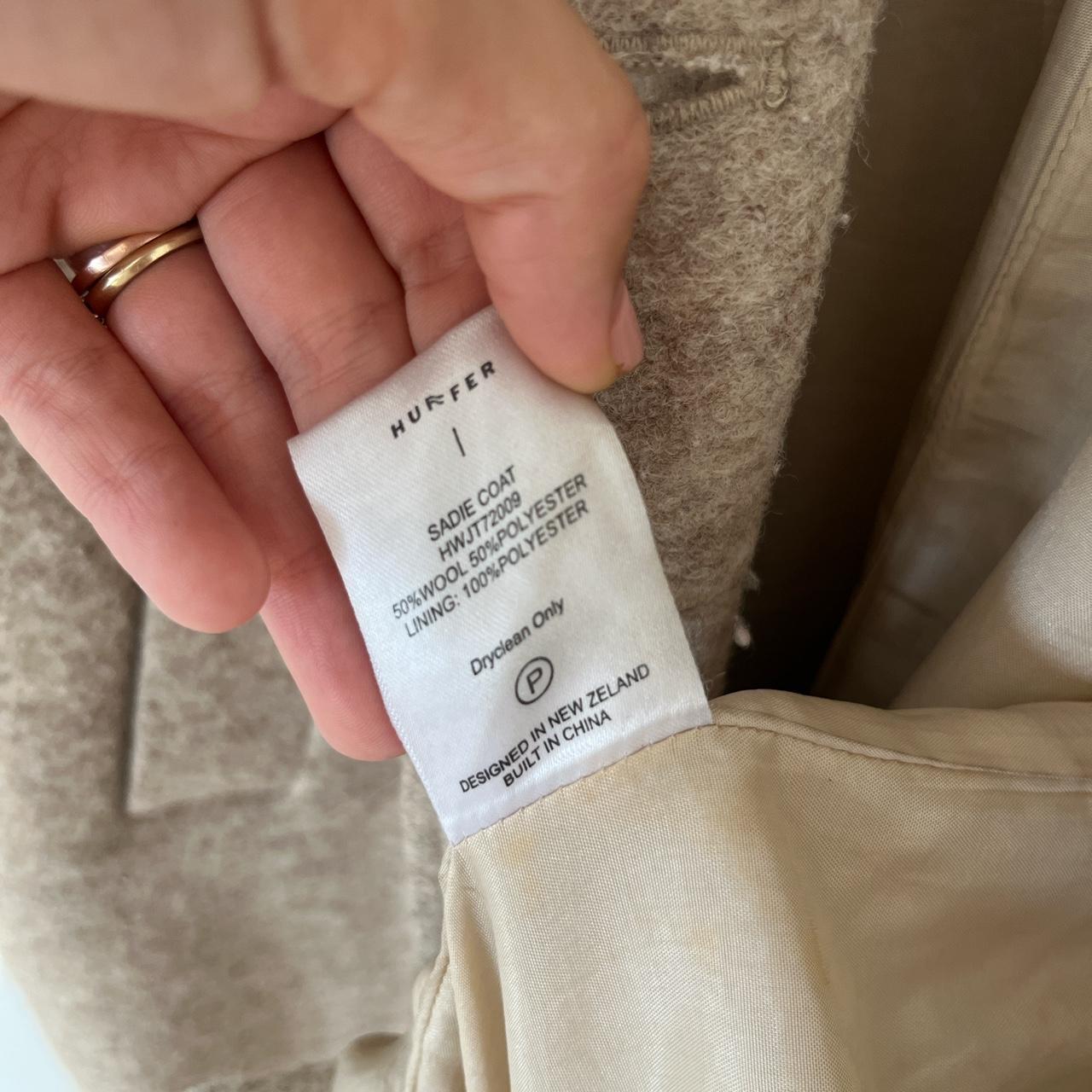 HUFFER COAT 2 small marks on collar as in... - Depop