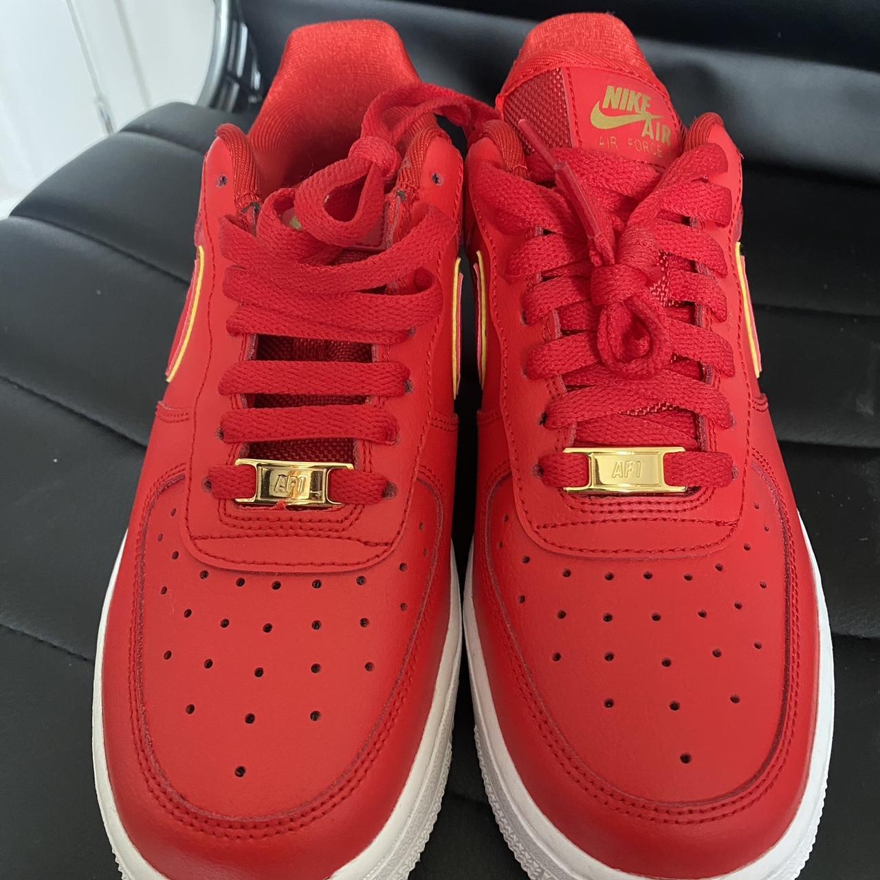Nike red air force one Brand new never been... - Depop