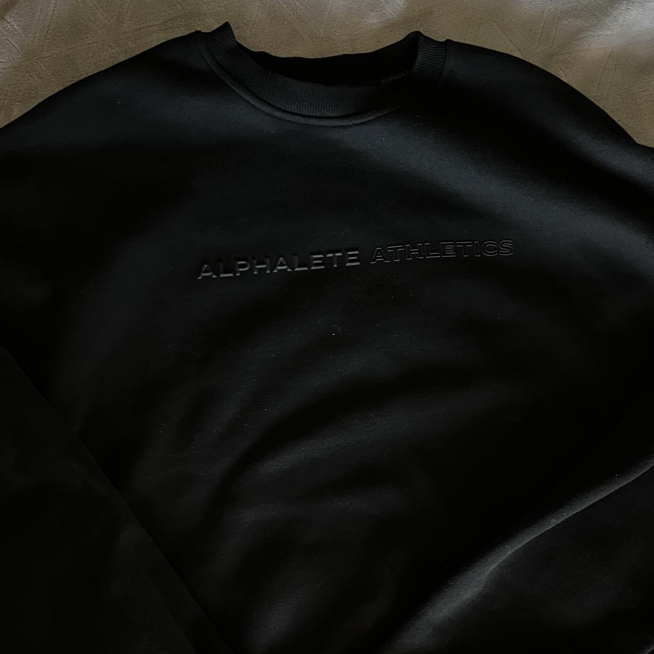alphalete black pullover oversized men - Depop