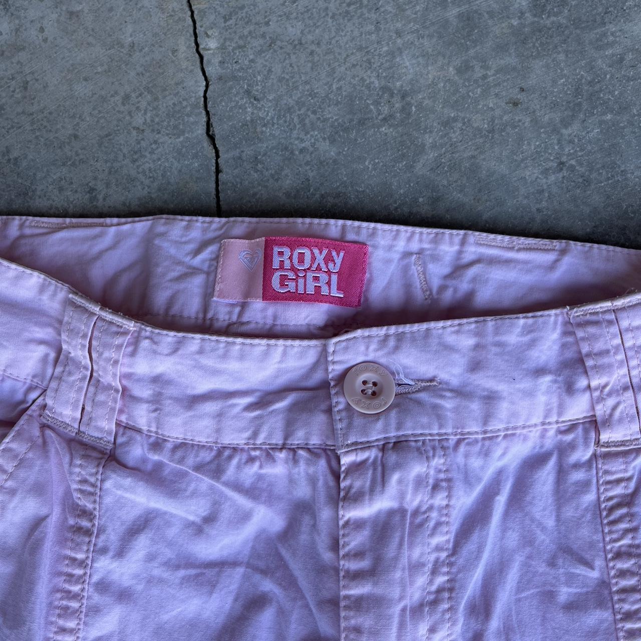 Cutest Y2K roxy low rise pink cargos kids size 10... - Depop