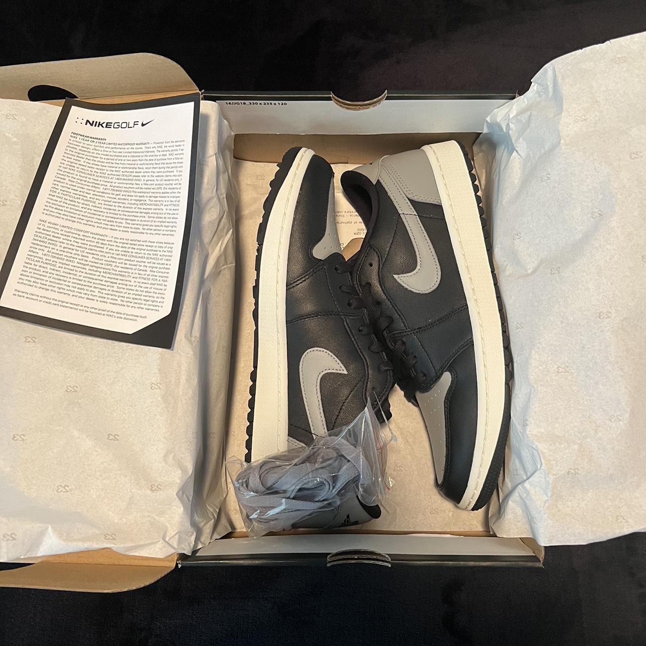 Air Jordan 1 Low G // Black/Medium Grey-Sail //... - Depop