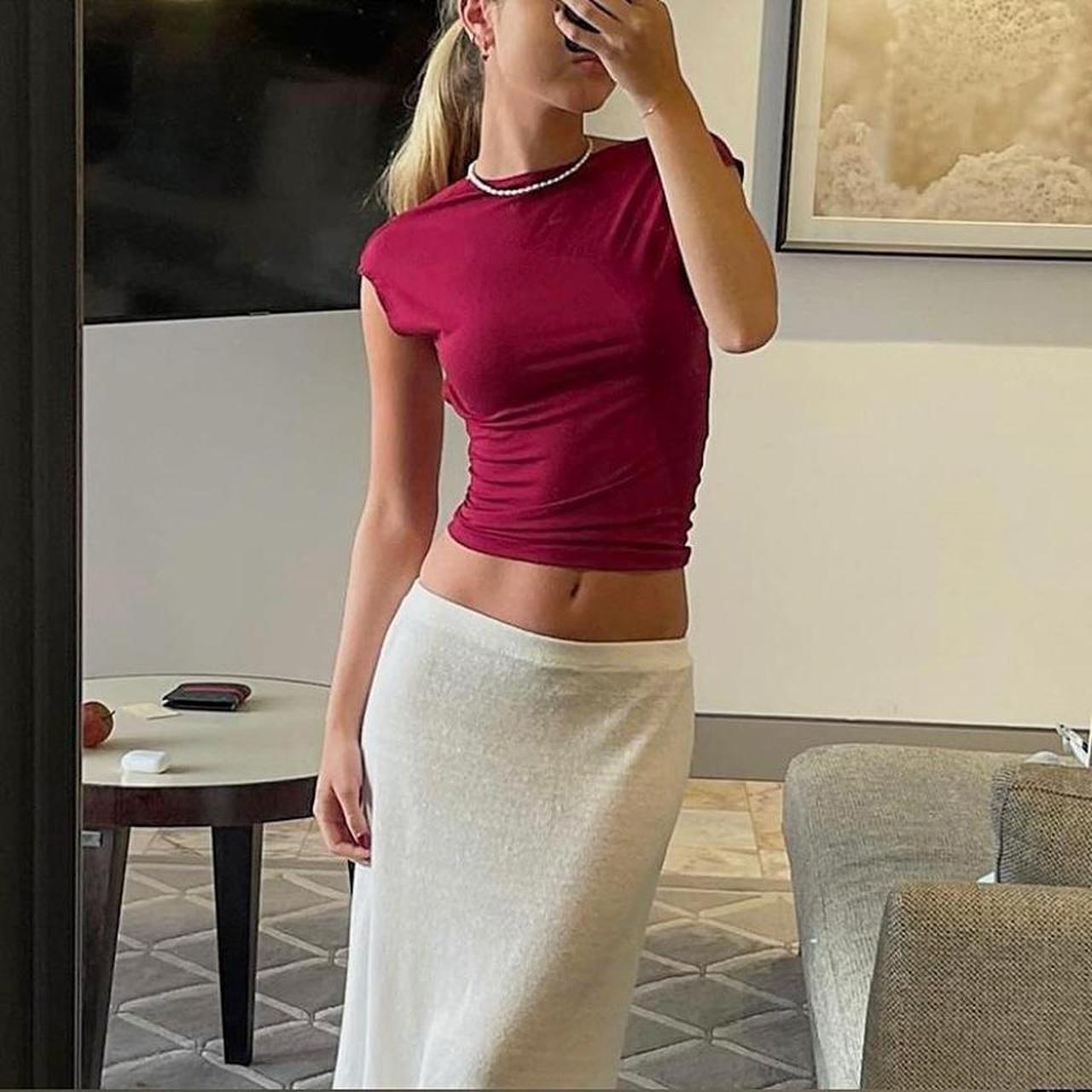 **Prices firm Red Backless Top Short sleeve form... - Depop