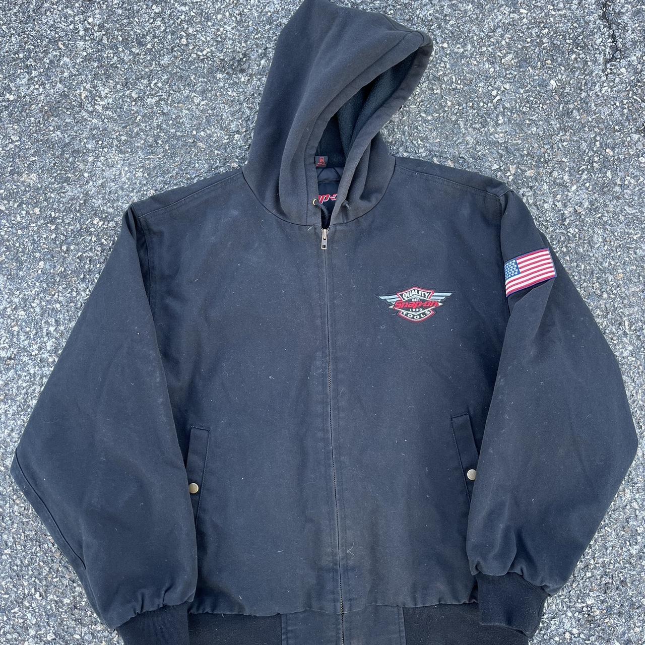 Vintage Snap-On Tools Jacket Men’s XL Black Full Zip... | Depop