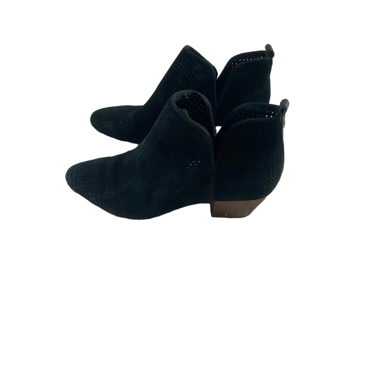 Sam Edelman Women's Black Mesh Suede Booties - 6... - Depop