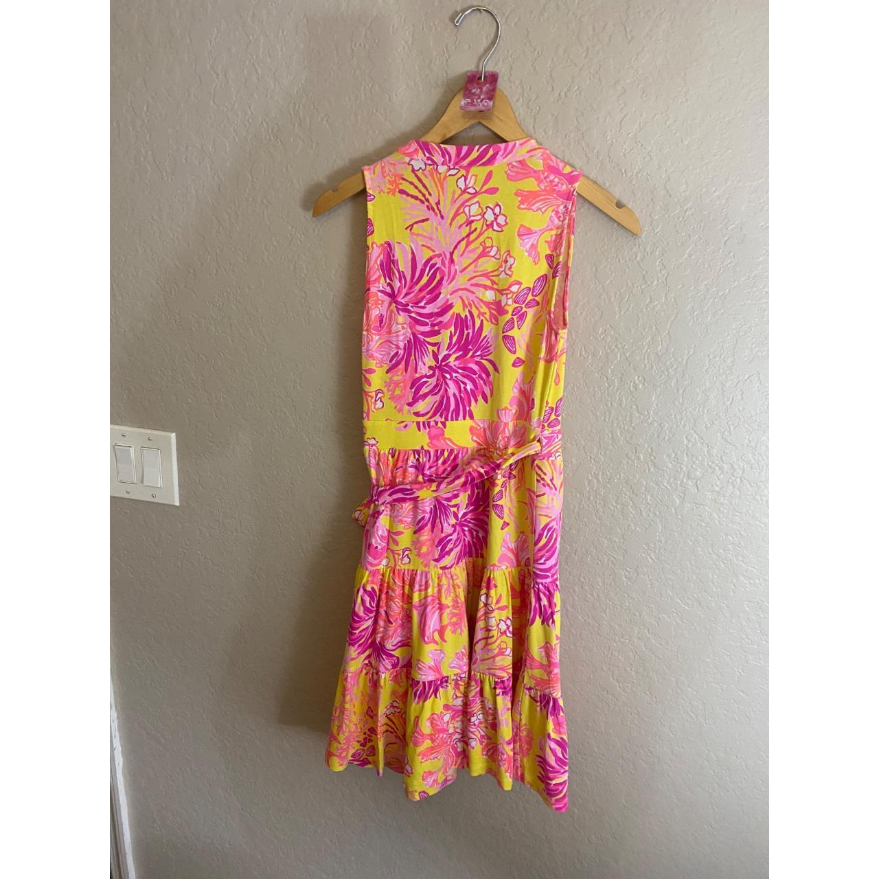 NWT Lilly Pulitzer Women's Folly Floral Wrap Dress -... | Depop