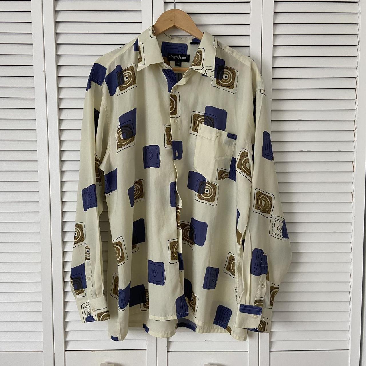 Vintage funky pattern dress shirt, also perfect as a... - Depop