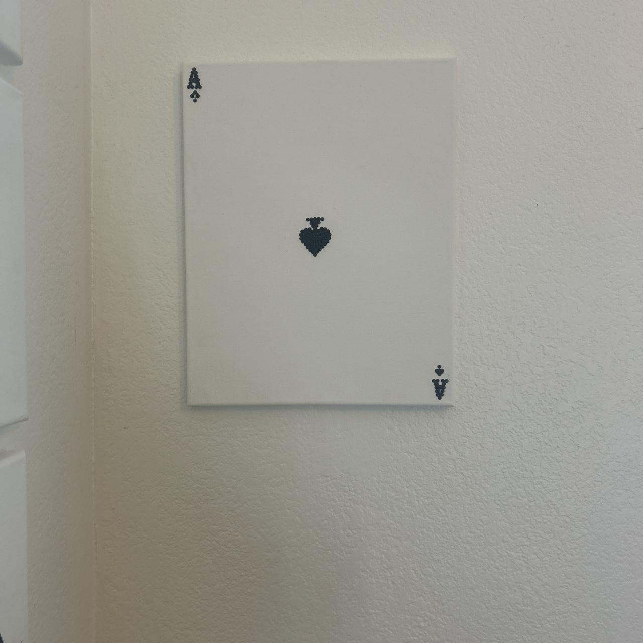 Ace of spades rhinestone wall art Hand made Room decor - Depop