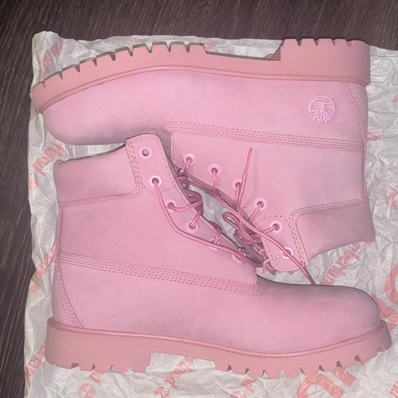 Pink Timberland boots #Timberland Only tried on - Depop