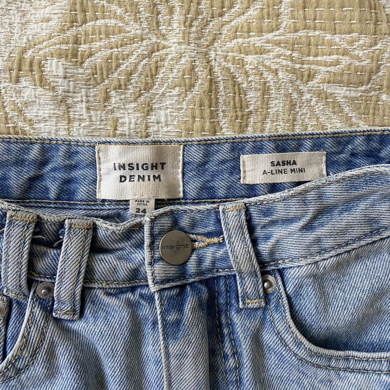 Selling this insight denim mini skirt Has been worn... - Depop