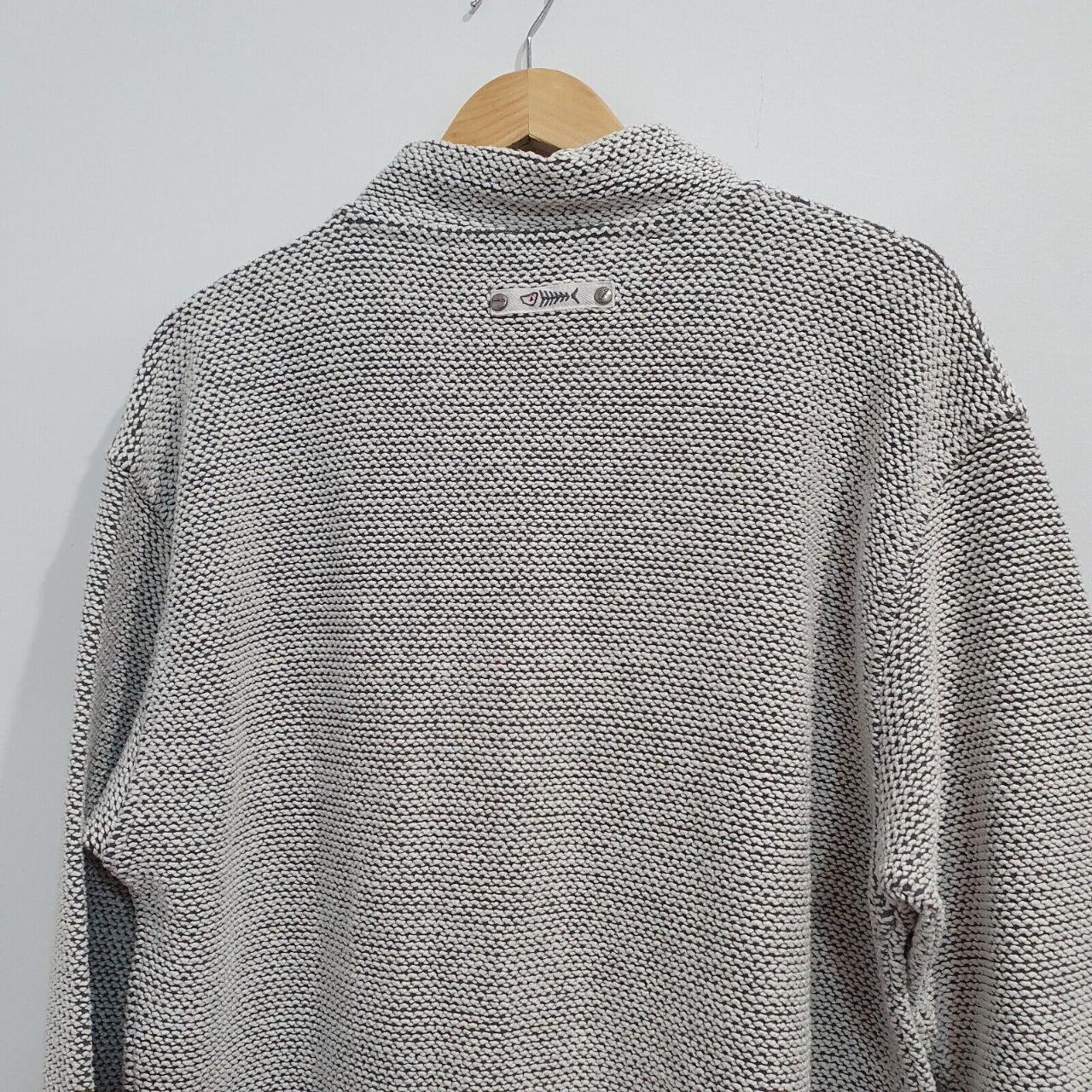 Weird Fish Quarter Zip Jumper Macaroni Knit Sweater... - Depop