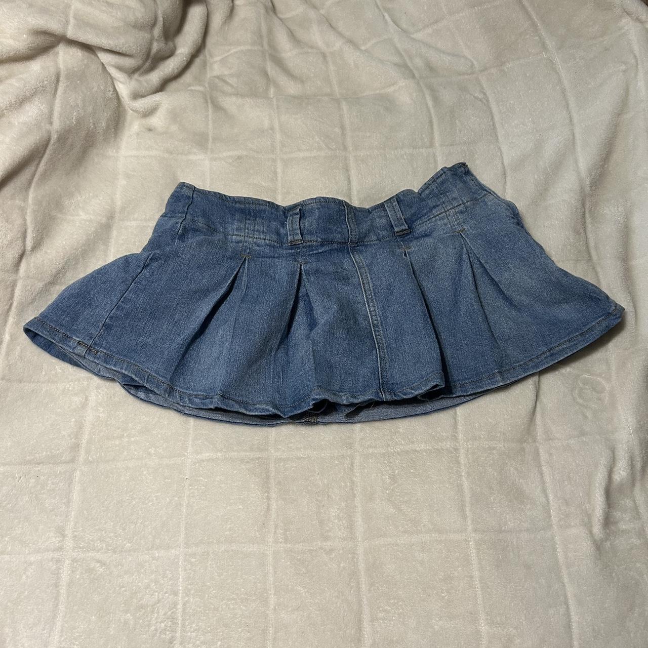 Super mini denim skirt - Depop
