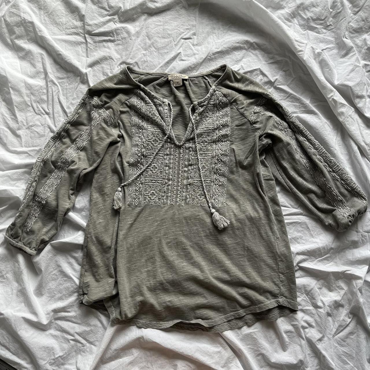 Grey lucky brand long sleeve top. I’m listing... - Depop