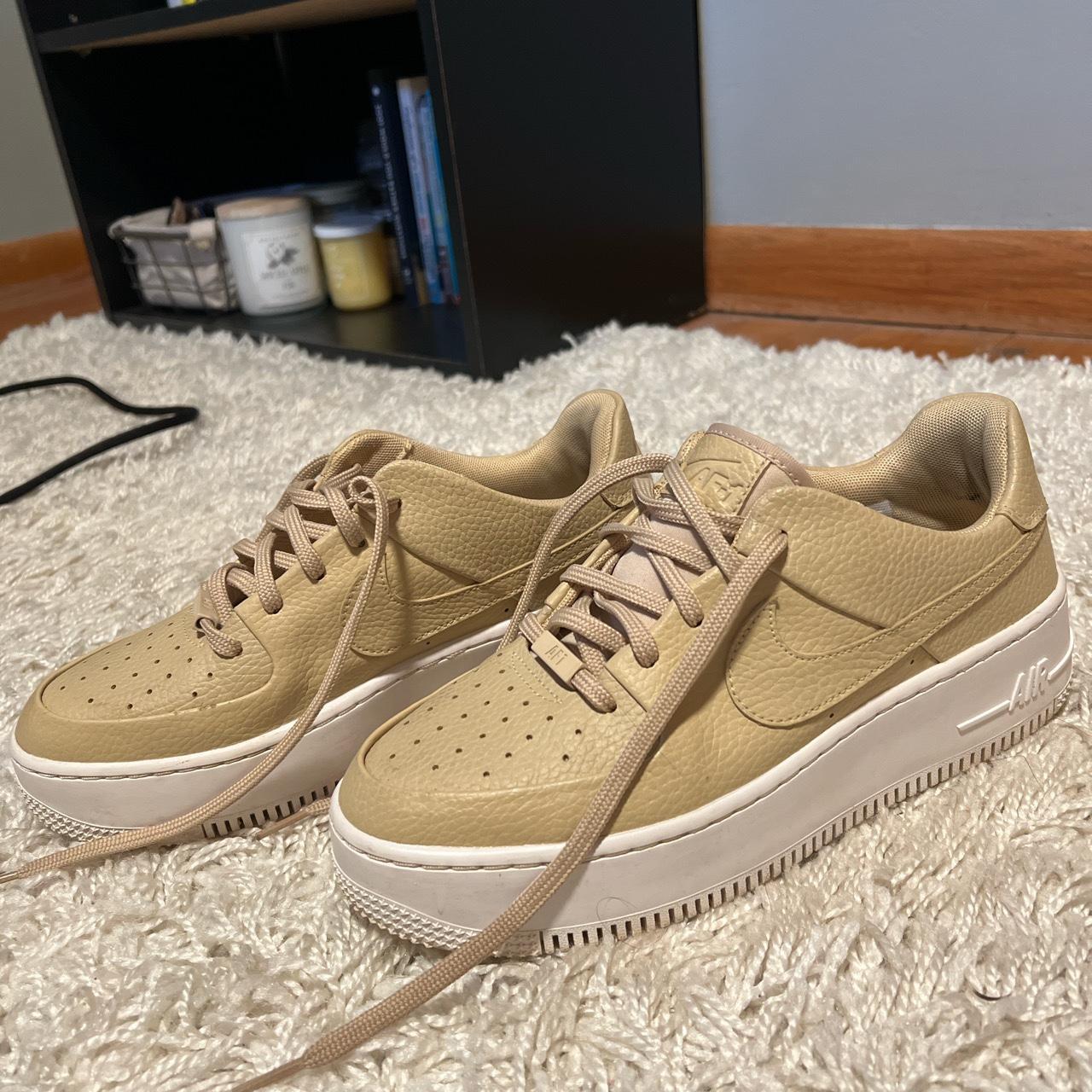 Nike beige air force 1 sage low sneakers Women’s... - Depop