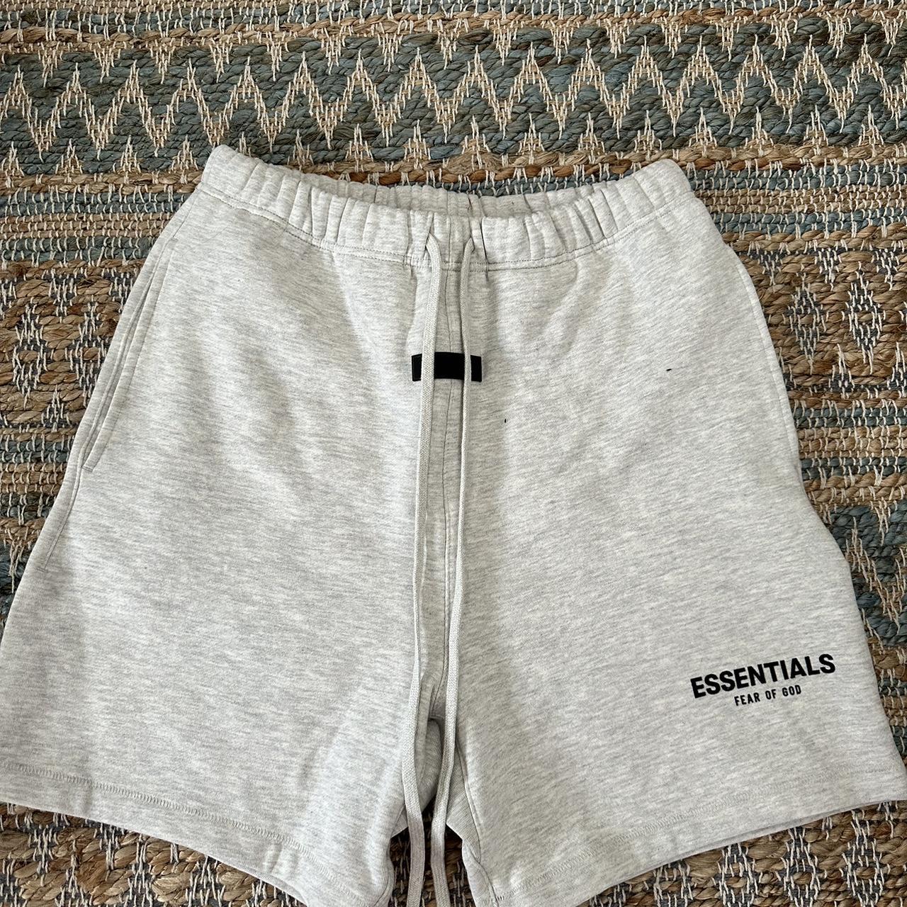brand new essentials shorts size: S - Depop