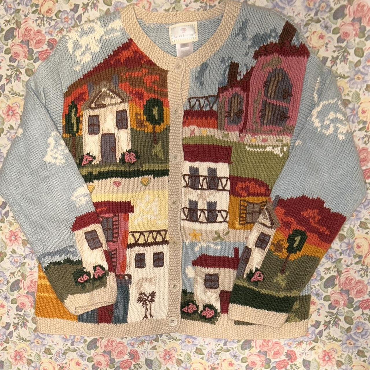 Vintage 1998 city house cardigan with details all... - Depop