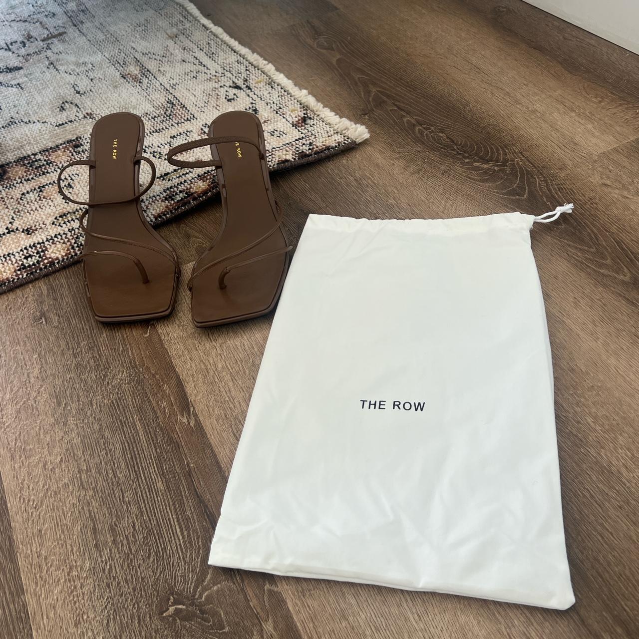The Row Rai sandal kitten heel in brown. Used once... | Depop