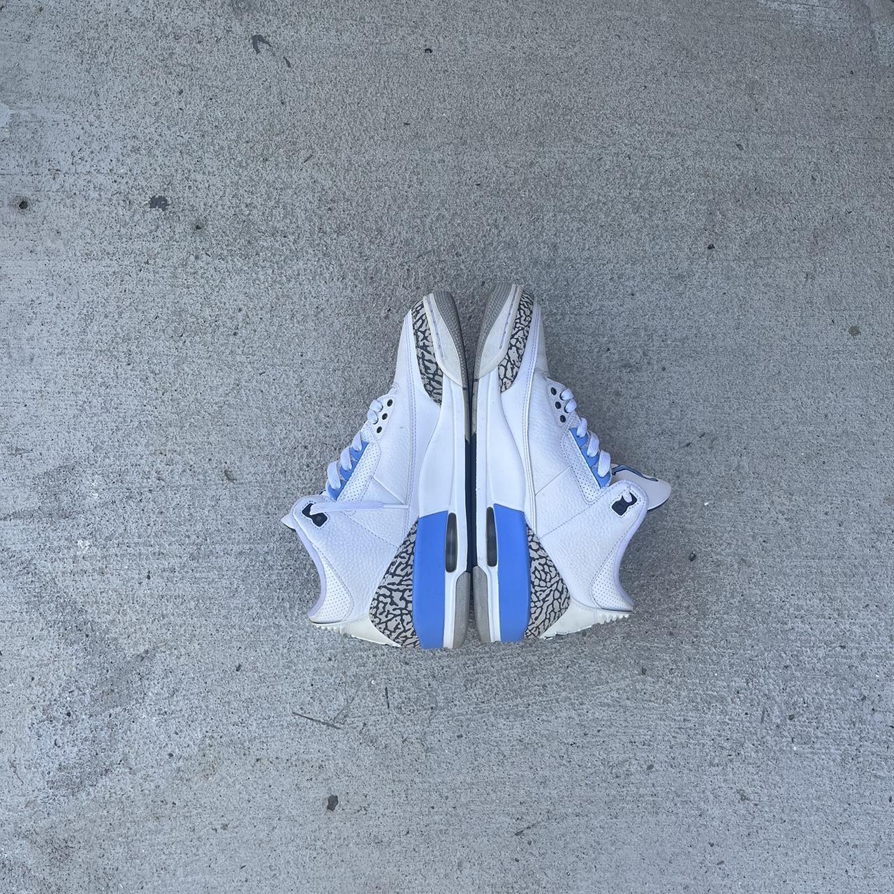 jordan 3 ‘unc’ size 9 beautiful condition on these... - Depop