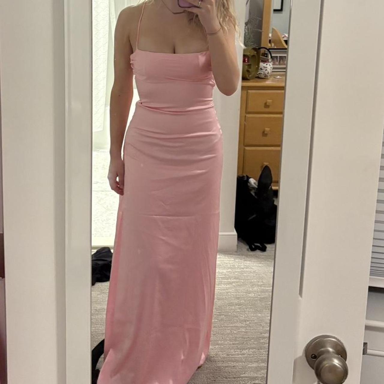 Beginning boutique pink maxi dress perfect for prom... | Depop
