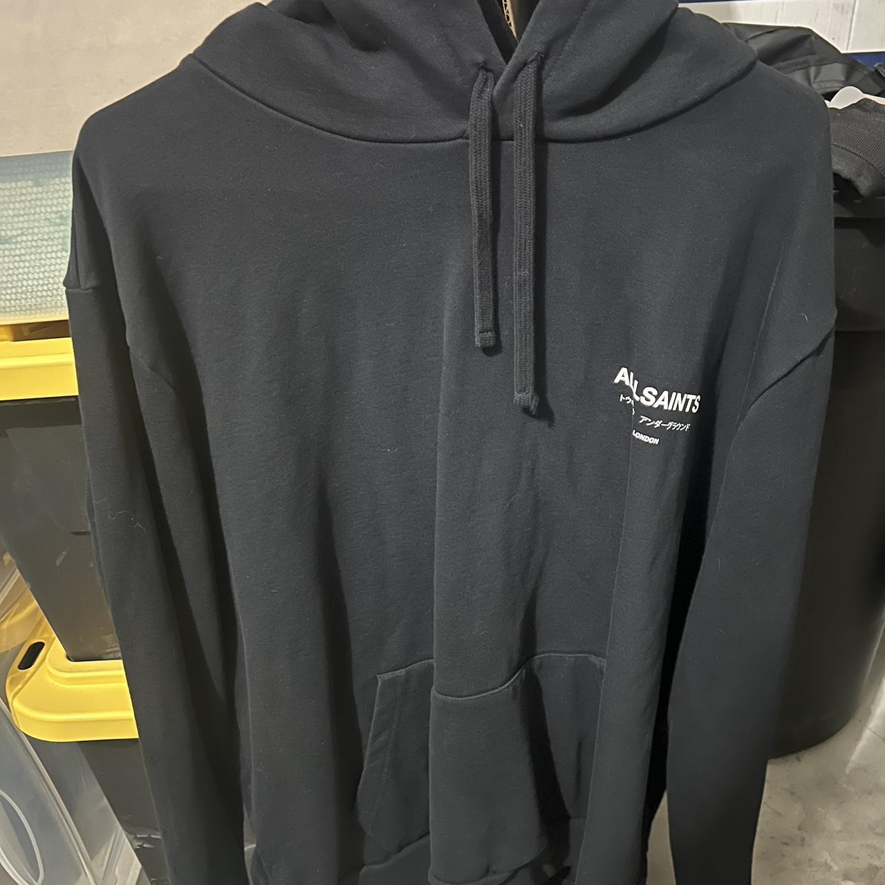 All Saints Hoodie Black Size XL NWOT Oversized Fit - Depop