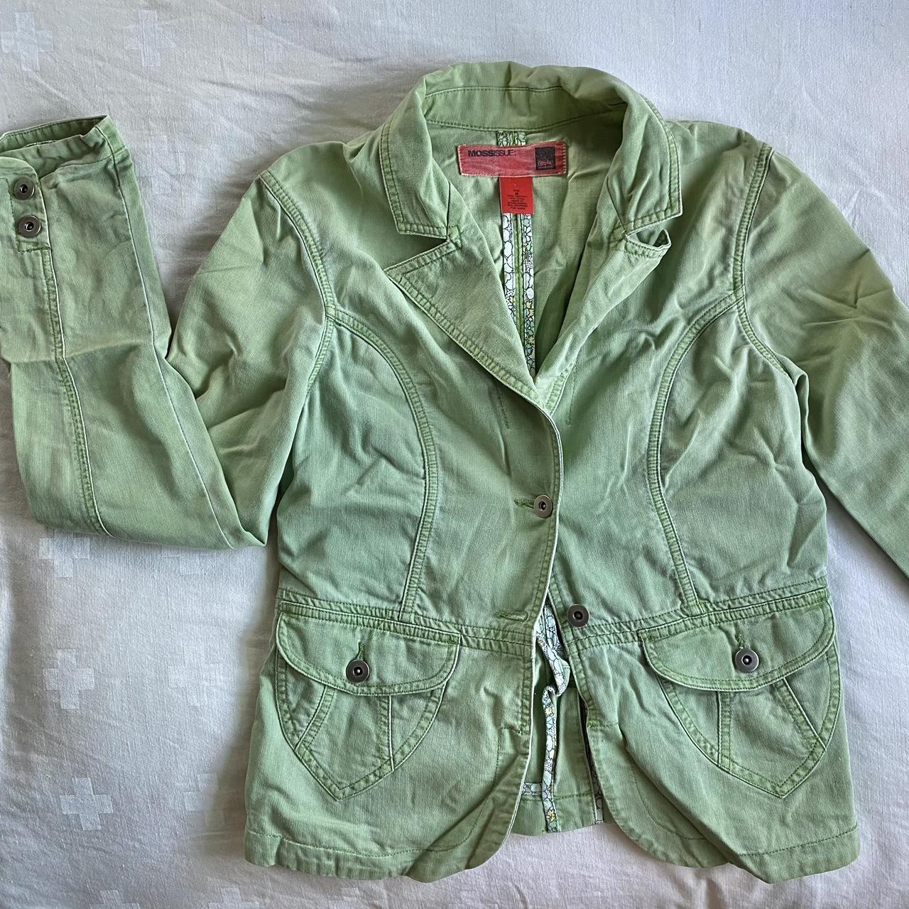 Vintage retro pale mint green jacket The coolest... - Depop
