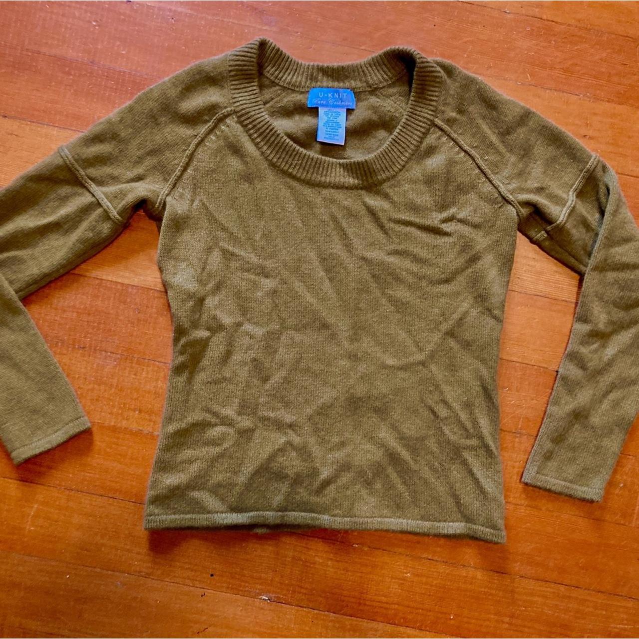 Moss green cashmere sweater 100% cashmere cozy... - Depop