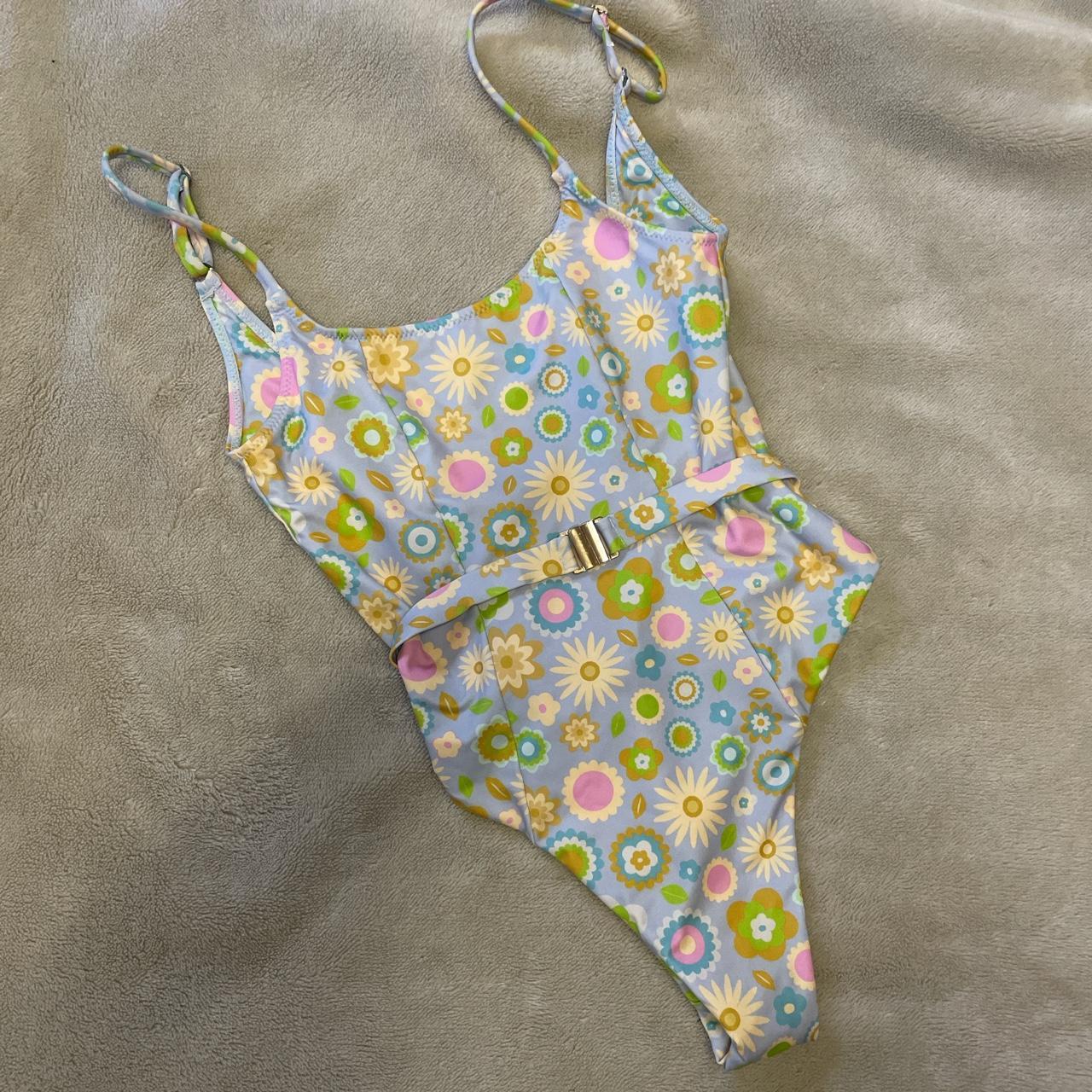 Inner relm floral one piece with belt! Such a cute... - Depop