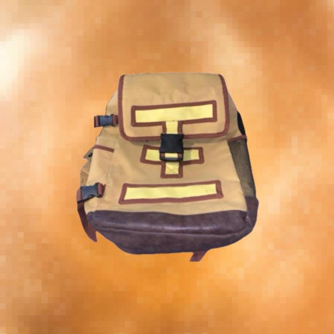 hunter x hunter gon’s backpack in brown and yellow i... - Depop