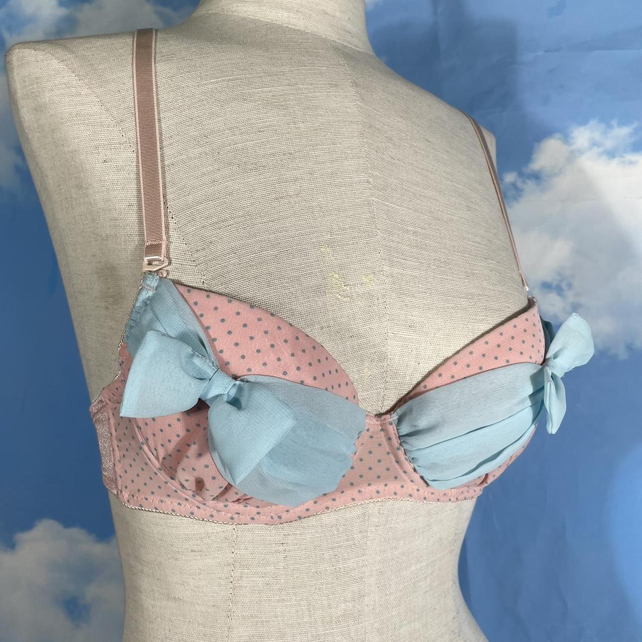Women's Pink and Blue Bra | Depop
